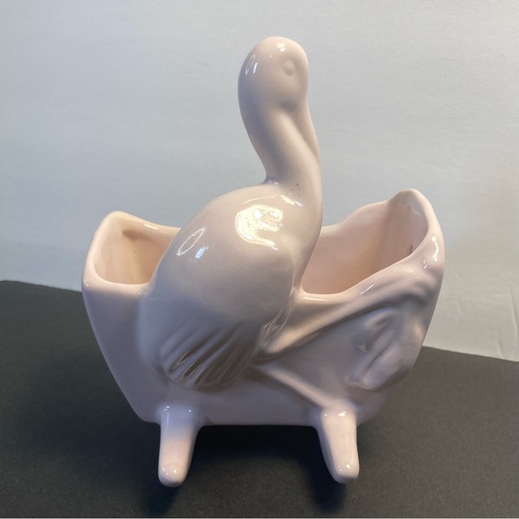 Royal Haeger | Accents | Vtg Mcm Haeger Pink Stork Cradle Nursery ...